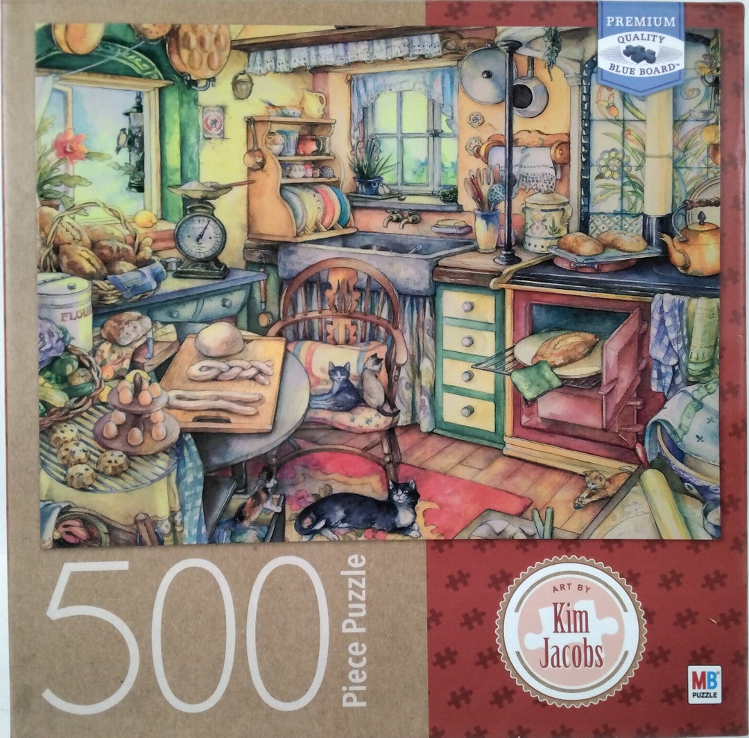 Bread Baking Kim Jacobs Jigsaw Puzzle 500 Pc 18" X 24" Milton Bradley ...