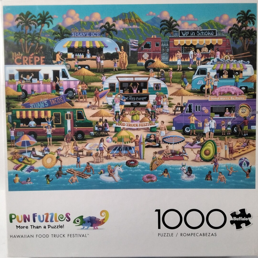 Hawaiian Food Truck Festival Fun Puzzles 1000 Pc 26.75 X 19.75 Jigsaw ...