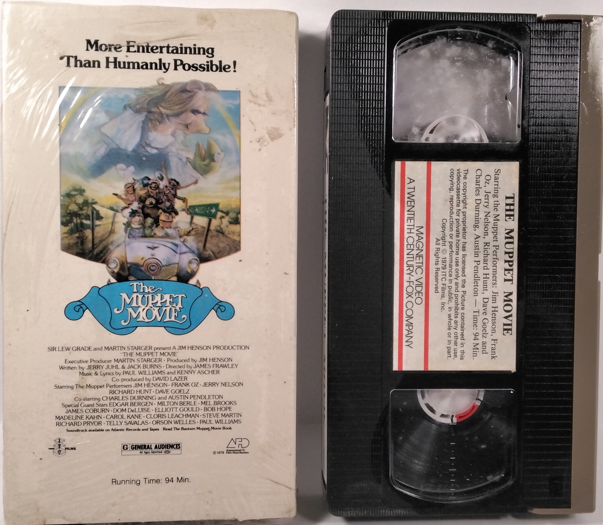 Vintage Magnetic Video VHS the Muppet Movie Jim Henson Kermit the Frog ...