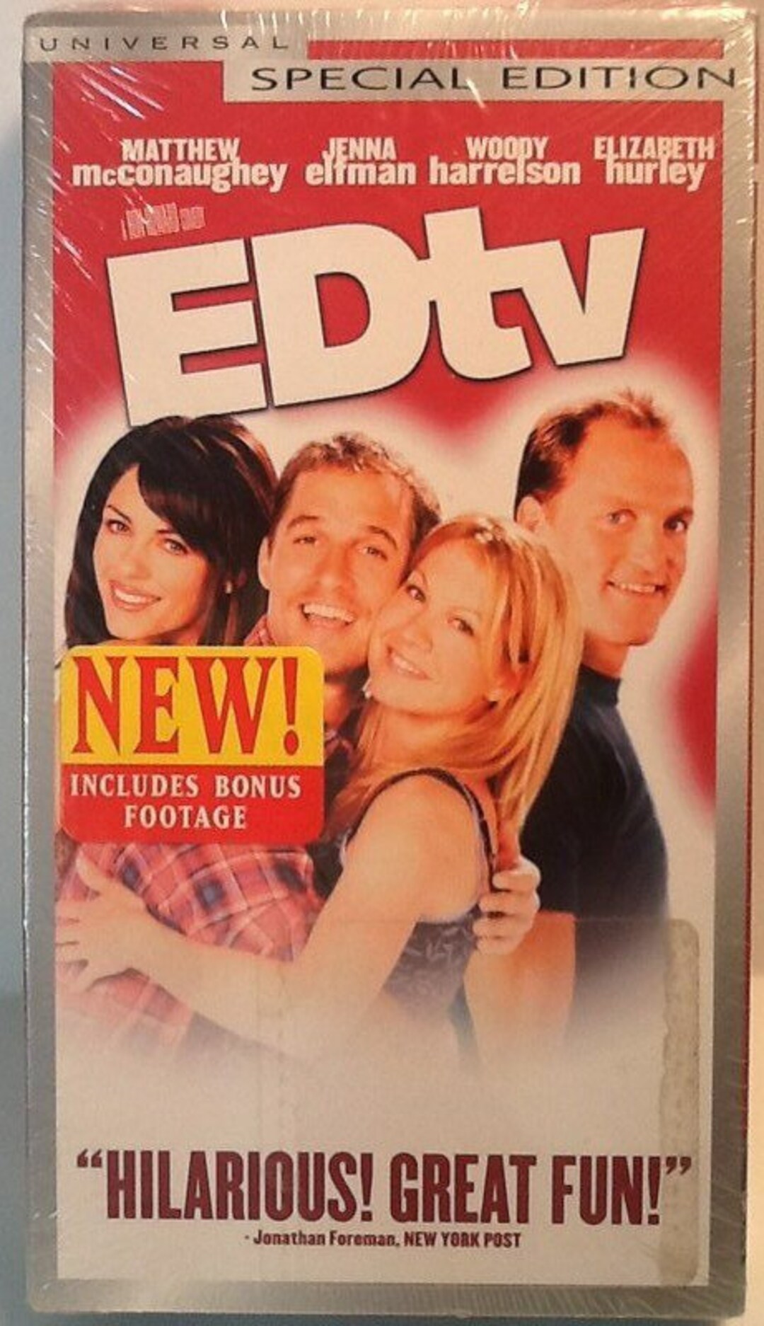 FACTORY SEALED Edtv VHS Matthew Mcconaughey Jenna Elfman Woody ...