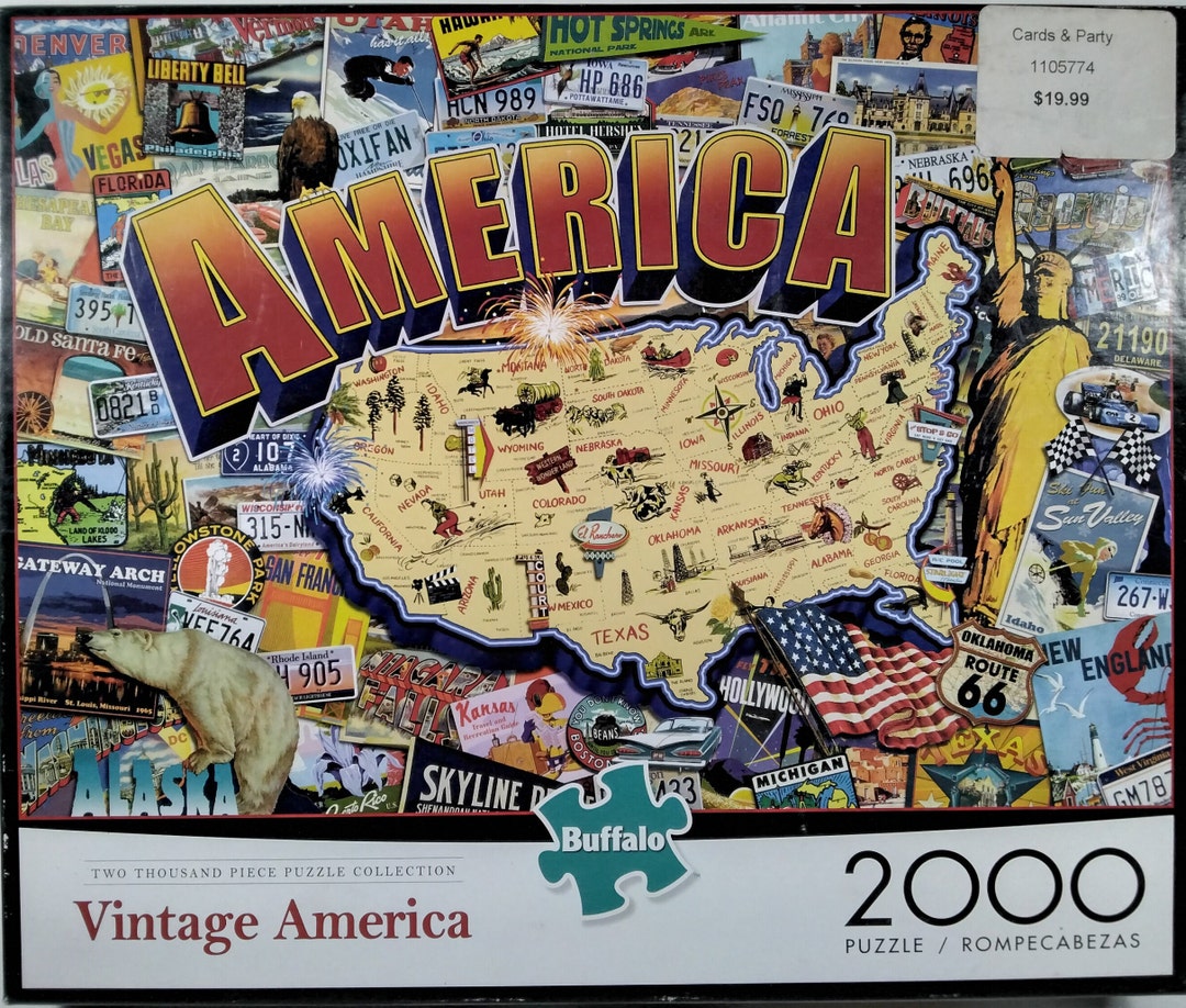 Vintage America Kate Ward Thacker 2000 Pc 38.5 X 26.5 Jigsaw Puzzle Buffalo Games - Etsy