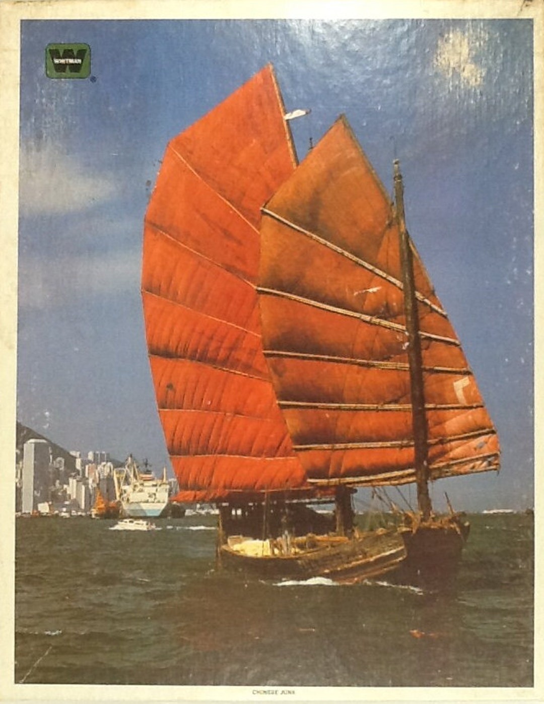 Vintage Chinese Junk Sailing Ship 600 Pc Jigsaw Puzzle 16 X 20 Whitman ...