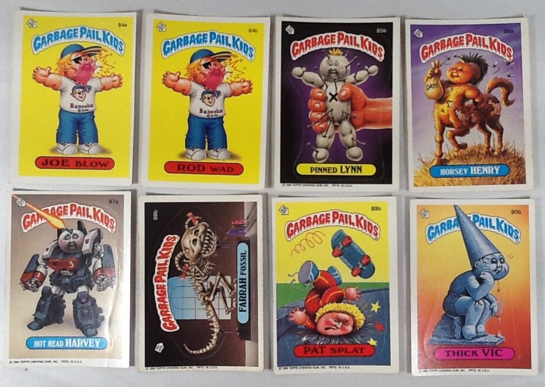 Vintage 1986 OS3 Garbage Pail Kids Matte Cards Lot 51 Joe Blow Rod Wad ...
