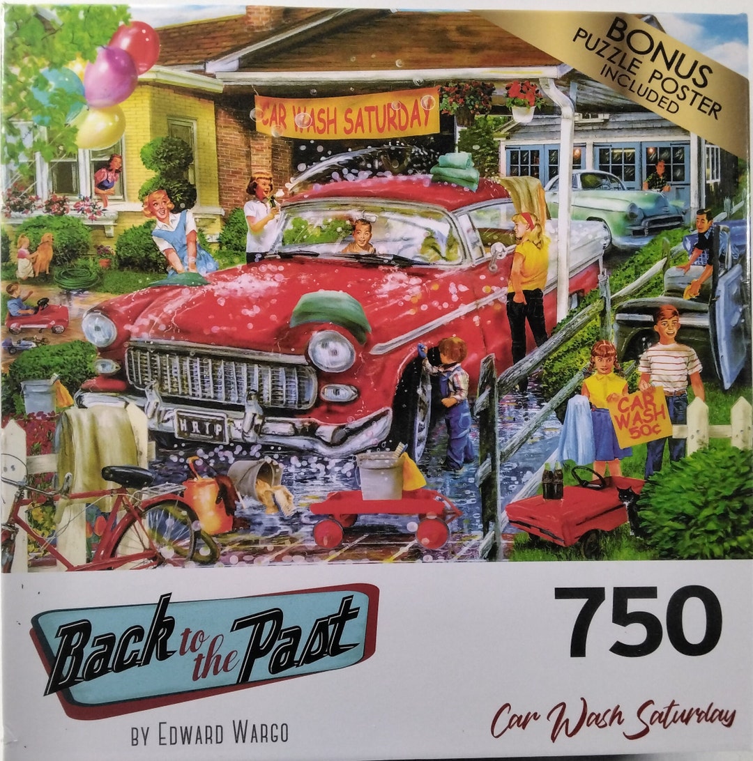 Car Wash Saturday Back to the Past Edward Wargo Jigsaw Puzzle 750 Pc 27 ...