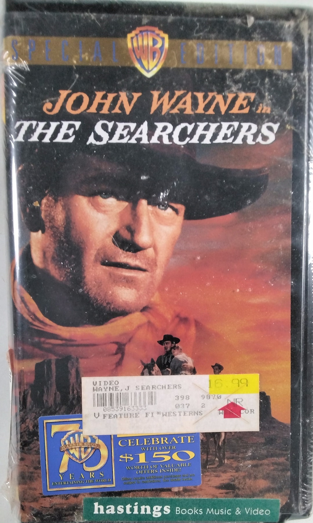 Factory Sealed the Searchers VHS John Wayne Natalie Wood Clamshell Case ...