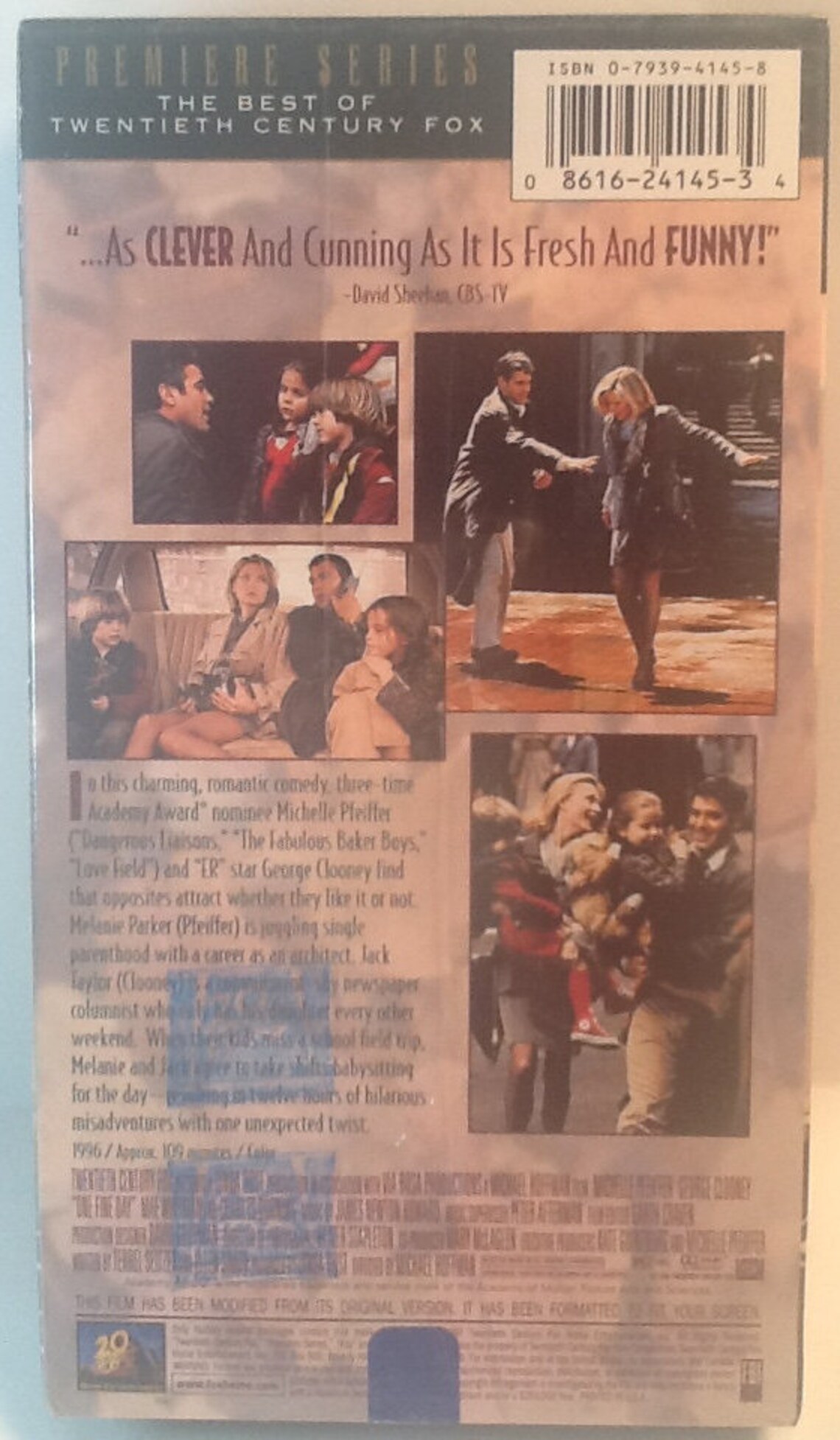 FACTORY SEALED One Fine Day VHS George Clooney Michelle | Etsy