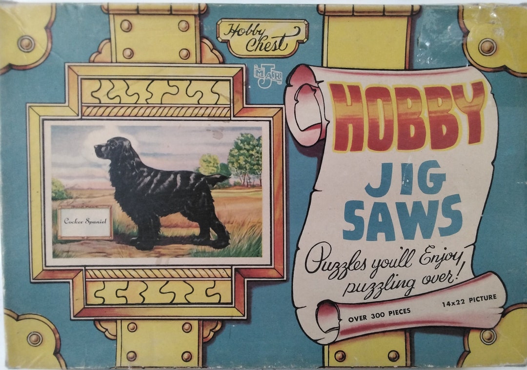Vintage Cocker Spaniel Hobby Jigsaw Puzzle 300 Pc 14 X 22 Jaymar ...
