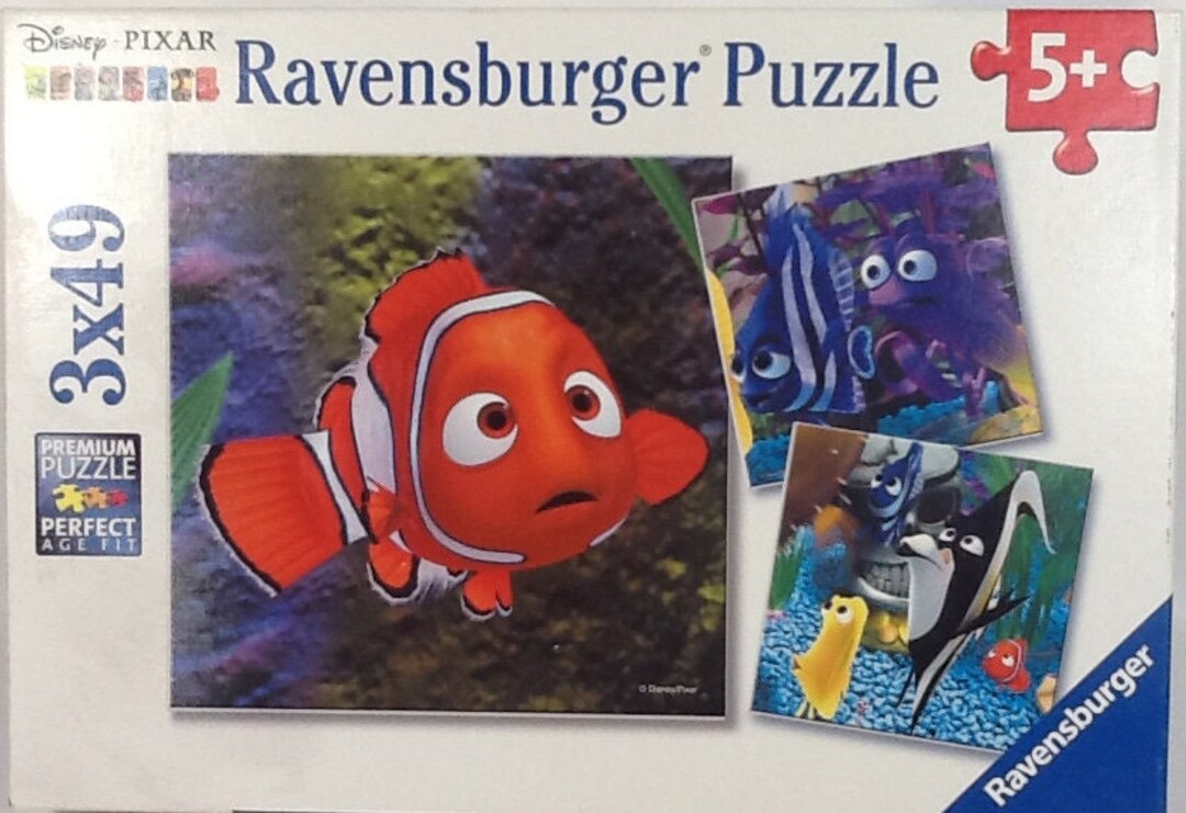 Disney Pixar in the Aquarium Finding Nemo 3-pack 49 Pc 3 Jigsaw Puzzle ...