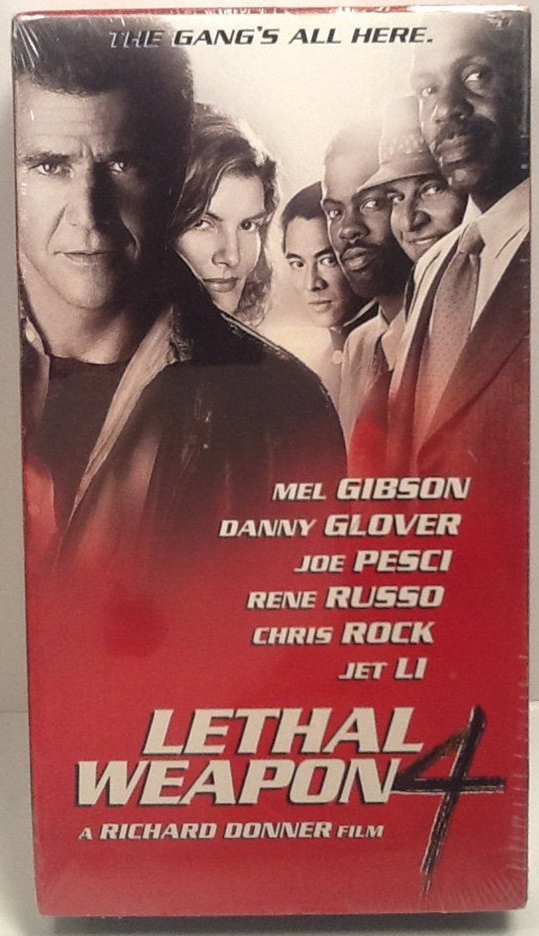 FACTORY SEALED Lethal Weapon 4 VHS Mel Gibson Danny Glover Jet Li Chris Rock Joe Pesci Rene ...