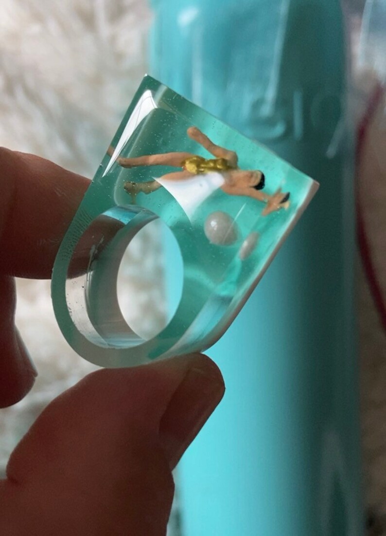 Swimming Pool Ring Beach Jewelry Caribbean Blue Gifts | Etsy