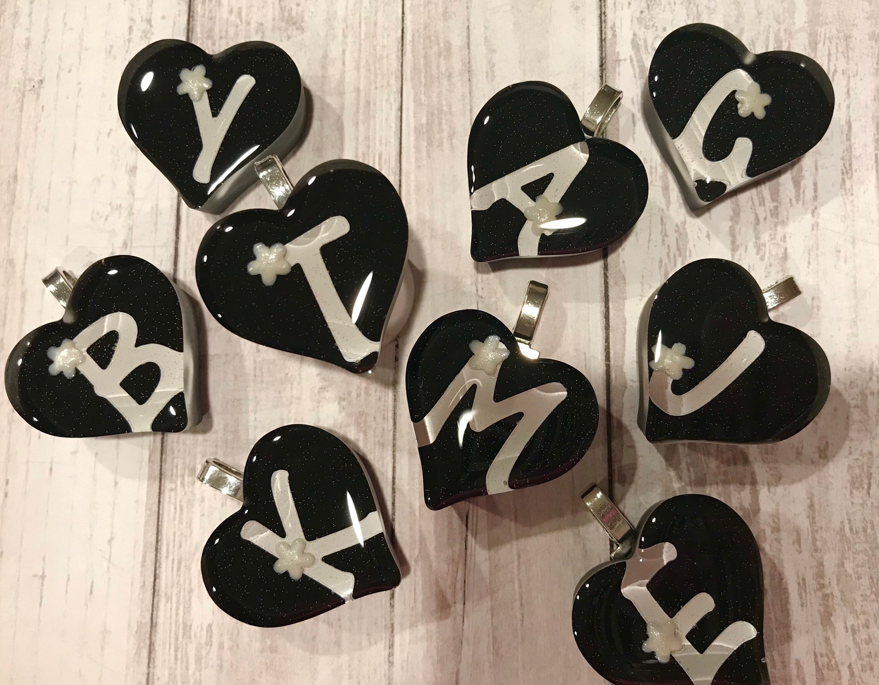 Initial Heart Necklace Personalized Monogram Jewelry - Etsy
