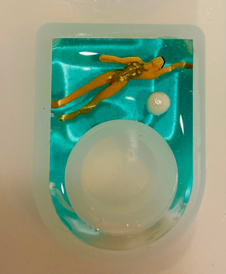 Swimming Pool Ring Beach Jewelry Caribbean Blue Gifts | Etsy