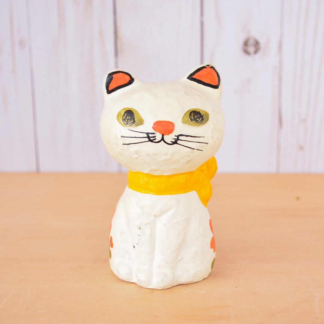 Mid-century Papier-mâché Cat Bank - Etsy