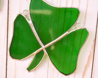 Shamrock Stained Glass Suncatcher, Irish Decor, St. Patrick's Day ...