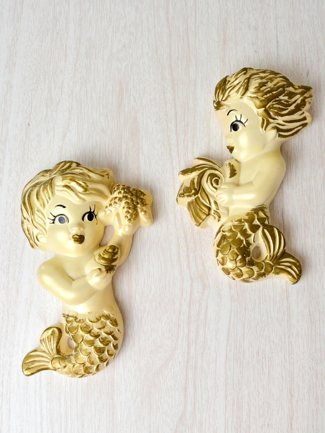 Miller Studio Chalkware Mermen/mermaid Set of Two - Etsy