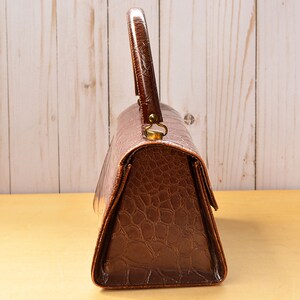 Brown Patent Leather Top Handle Mini Purse - Etsy