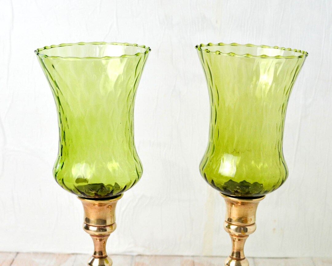 Green Fluted Votive Candle Inserts Set of Two - Etsy