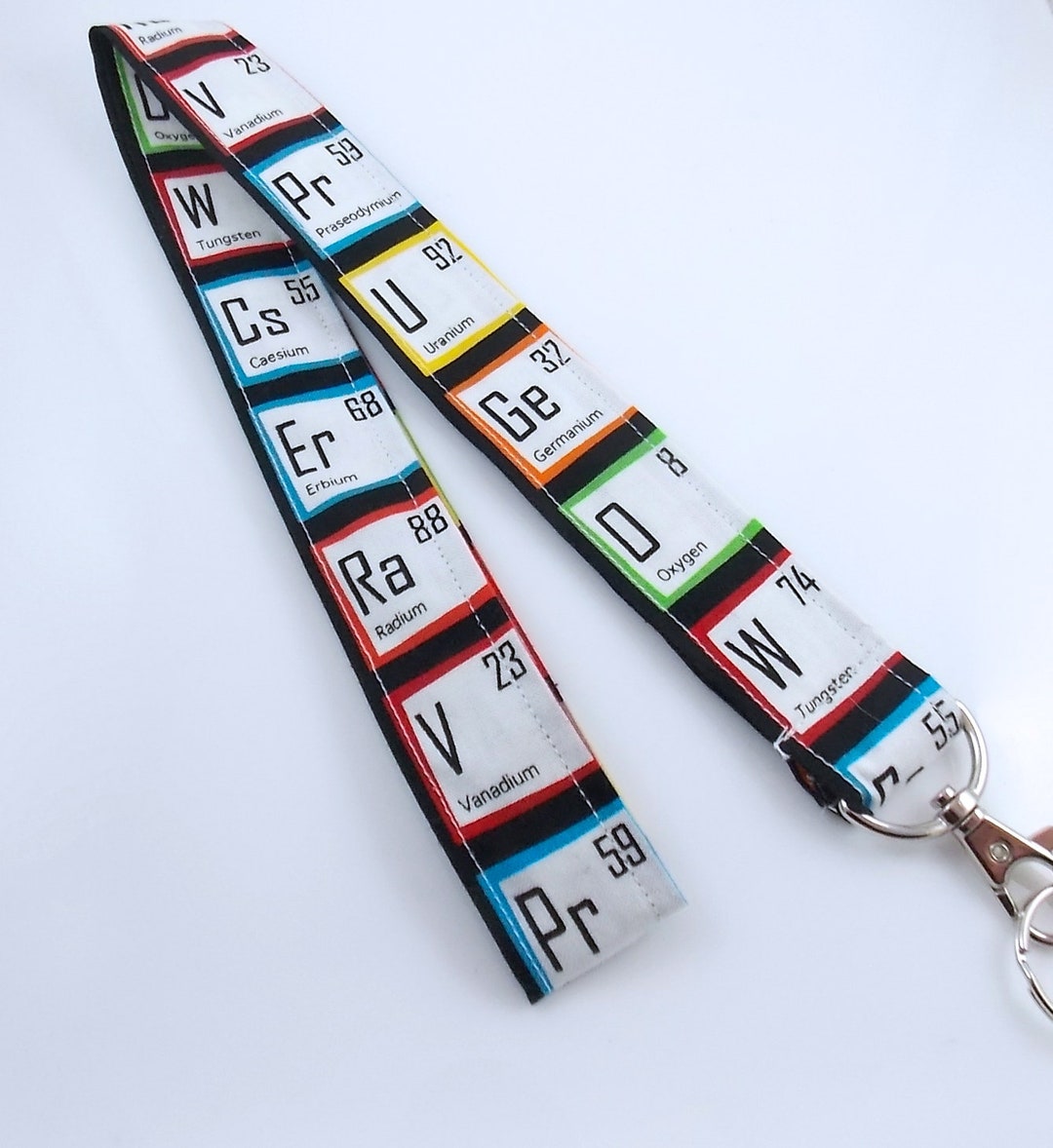 Science Lanyard, Teacher Lanyard, Table of Elements Lanyard, Periodic ...
