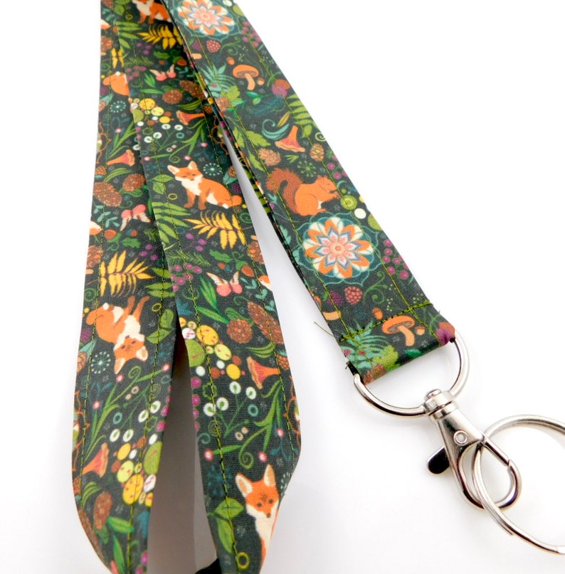 Woodland Lanyard Squirrel Lanyard Fox Lanyard Teacher - Etsy