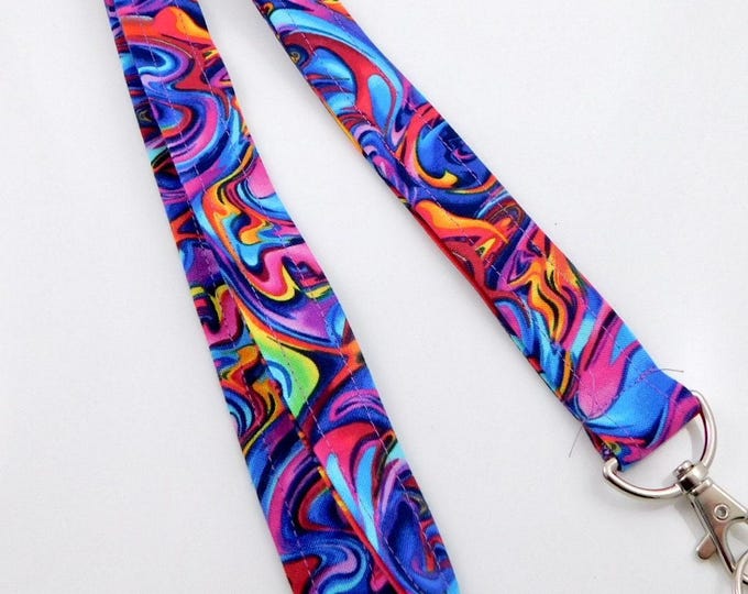 Oil Slick Trippy Lanyard, Woodstock 1960's Retro Psychedelic, Teacher ...