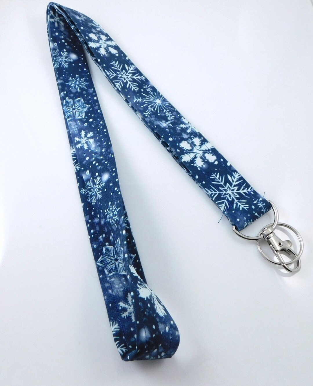 Snowflake Lanyard / Lanyard With Snowflakes / Teacher Lanyard / Winter ...