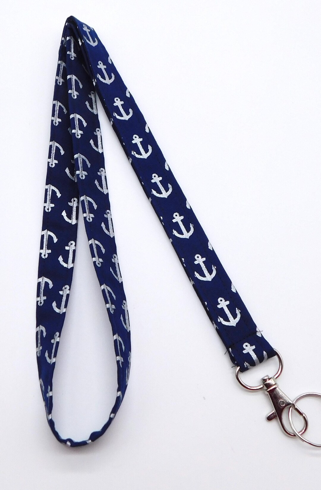 Dark Blue Boat Anchor Lanyard / Ocean Anchor Teacher Lanyard for Keys ...