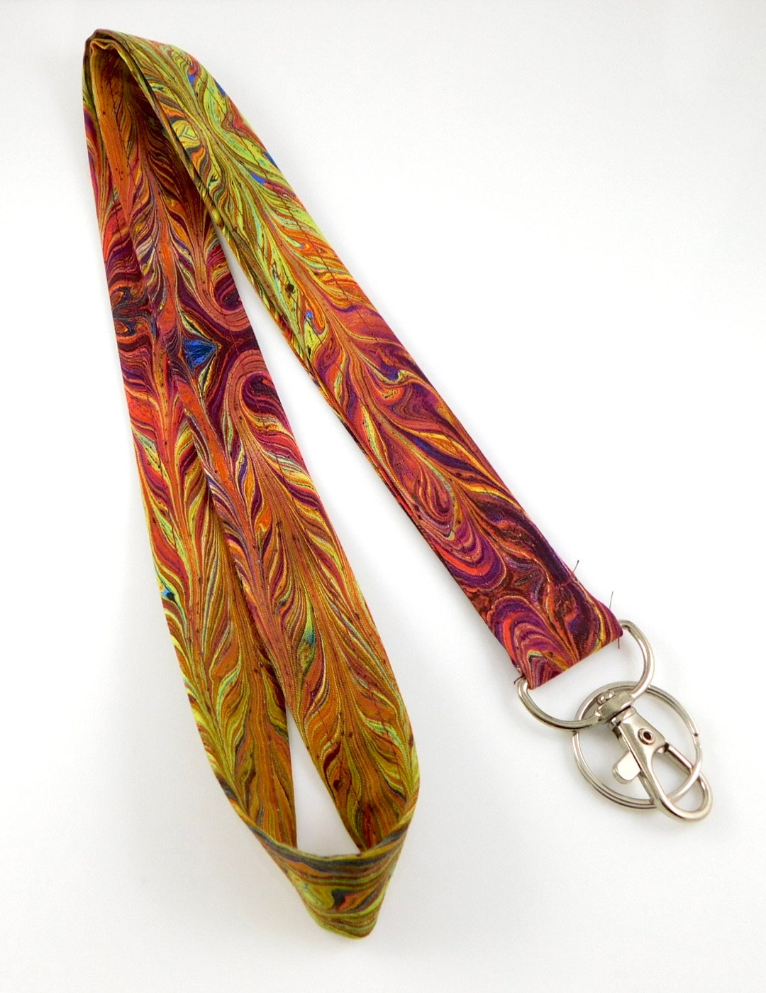 Earth Toned Oil Slick Lanyard / Teacher Lanyard / Trippy Lanyard ...