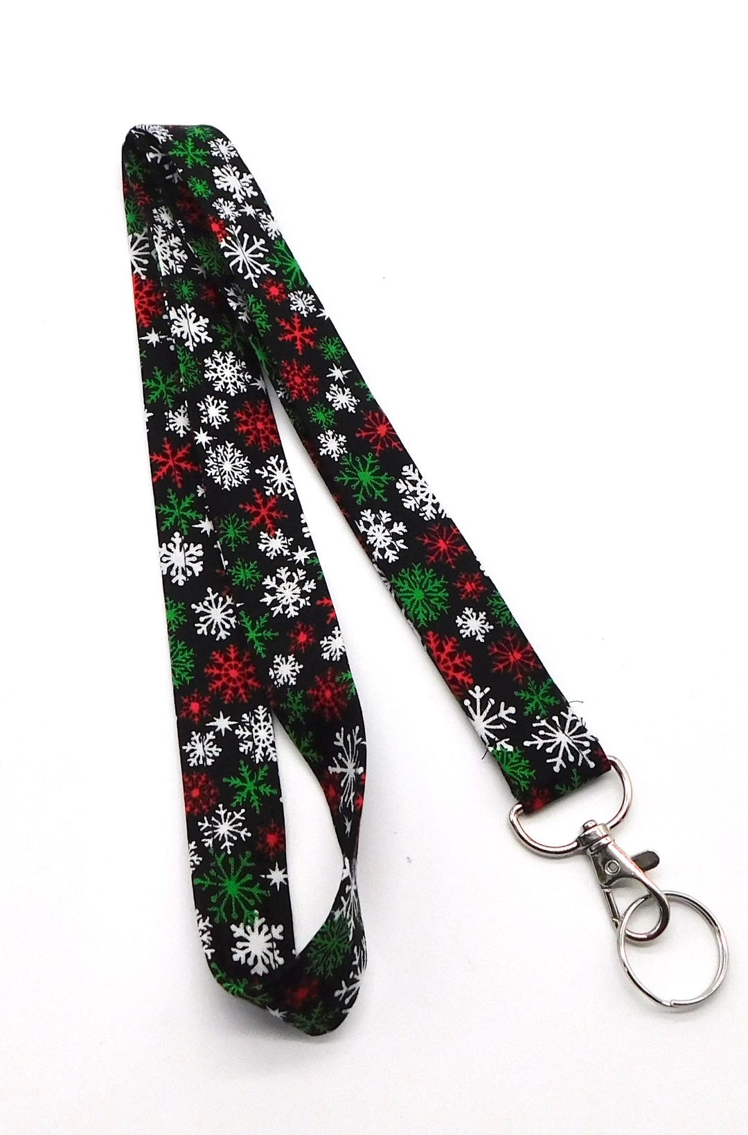 Snowflake Lanyard for Keys and ID Badges / Holiday Christmas Lanyard ...