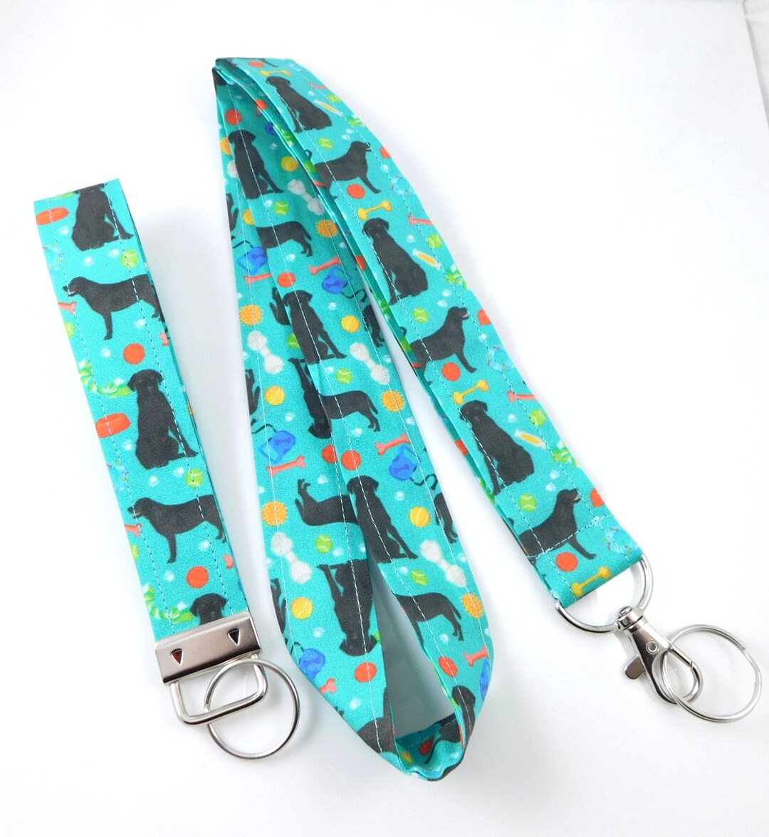 Black Lab Lanyard / Dog Lover Lanyard / Dog Walker Lanyard / - Etsy
