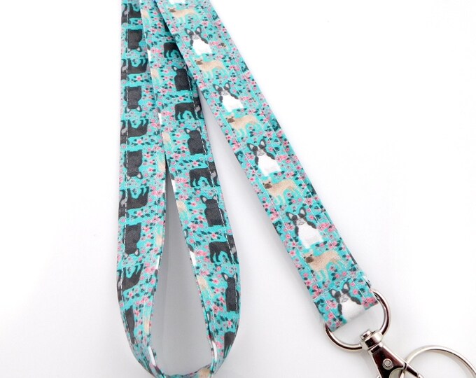 Lanyard Keychain Cute Fluffy Dogs Blue 1 Pc - Etsy