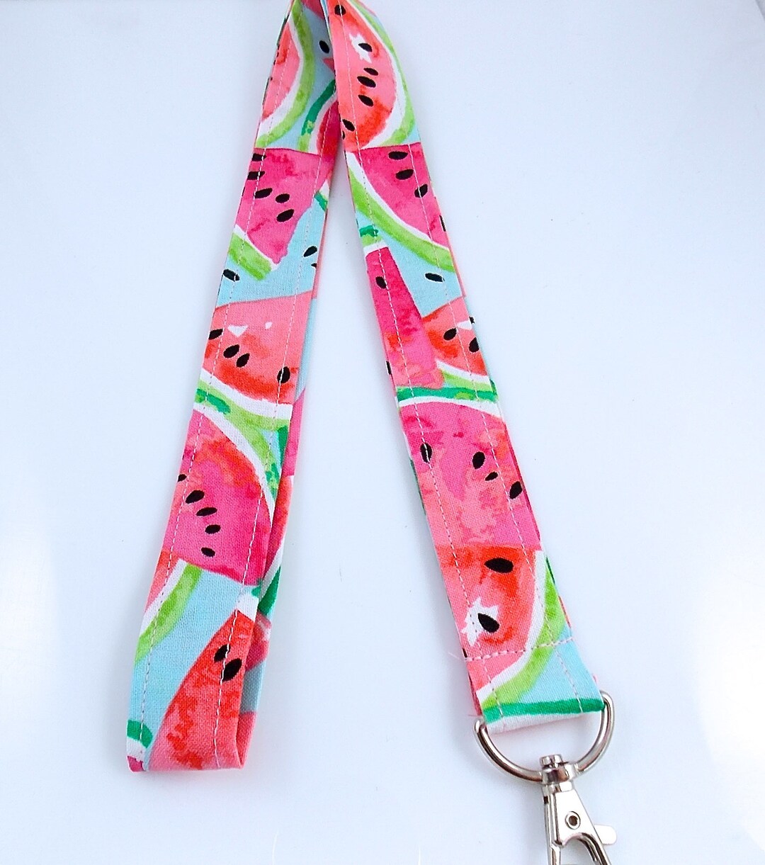 Brightly Colored Lanyard for Summer With Watermelons, Teacher Lanyard ...