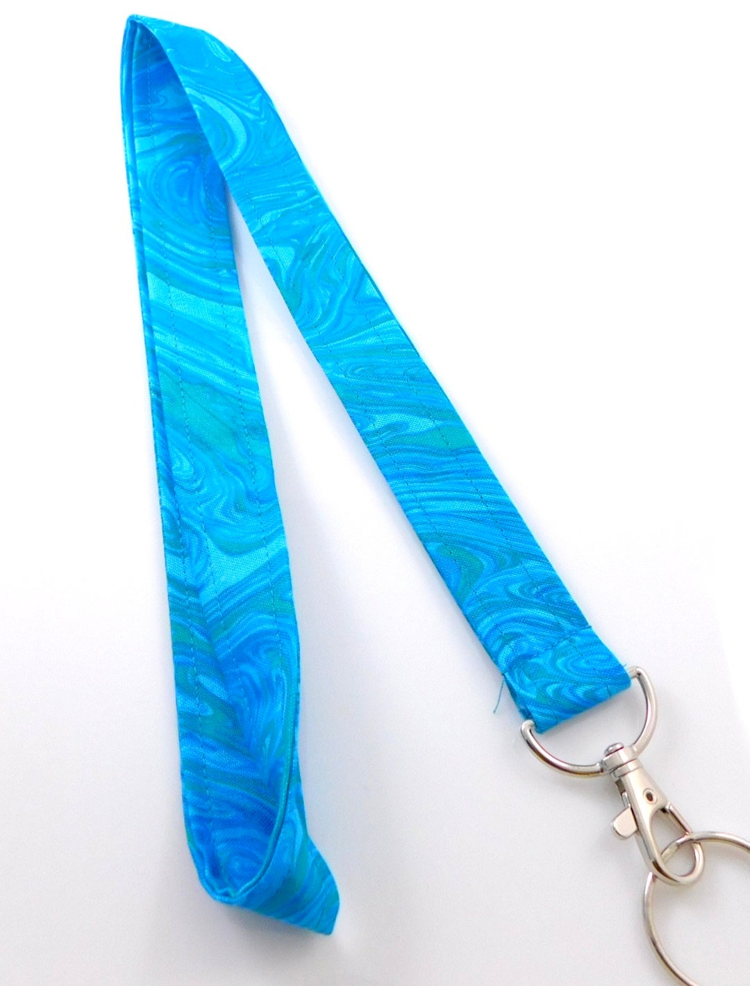 Oil Slick Caribbean Blue Lanyard / Ocean Blue Ripples Lanyard / Teacher ...