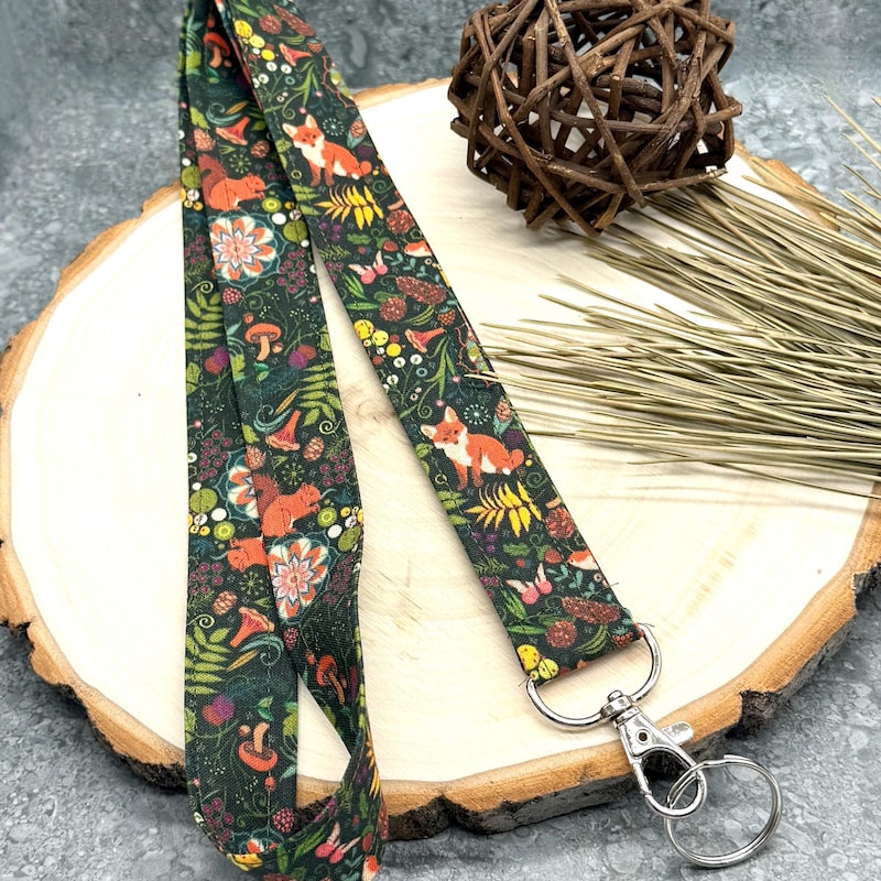 Green Nature Lanyard - Etsy