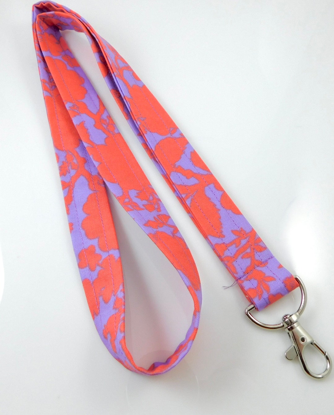 Lanyard / Purple Pink Lanyard / Floral Abstract Lanyard / - Etsy