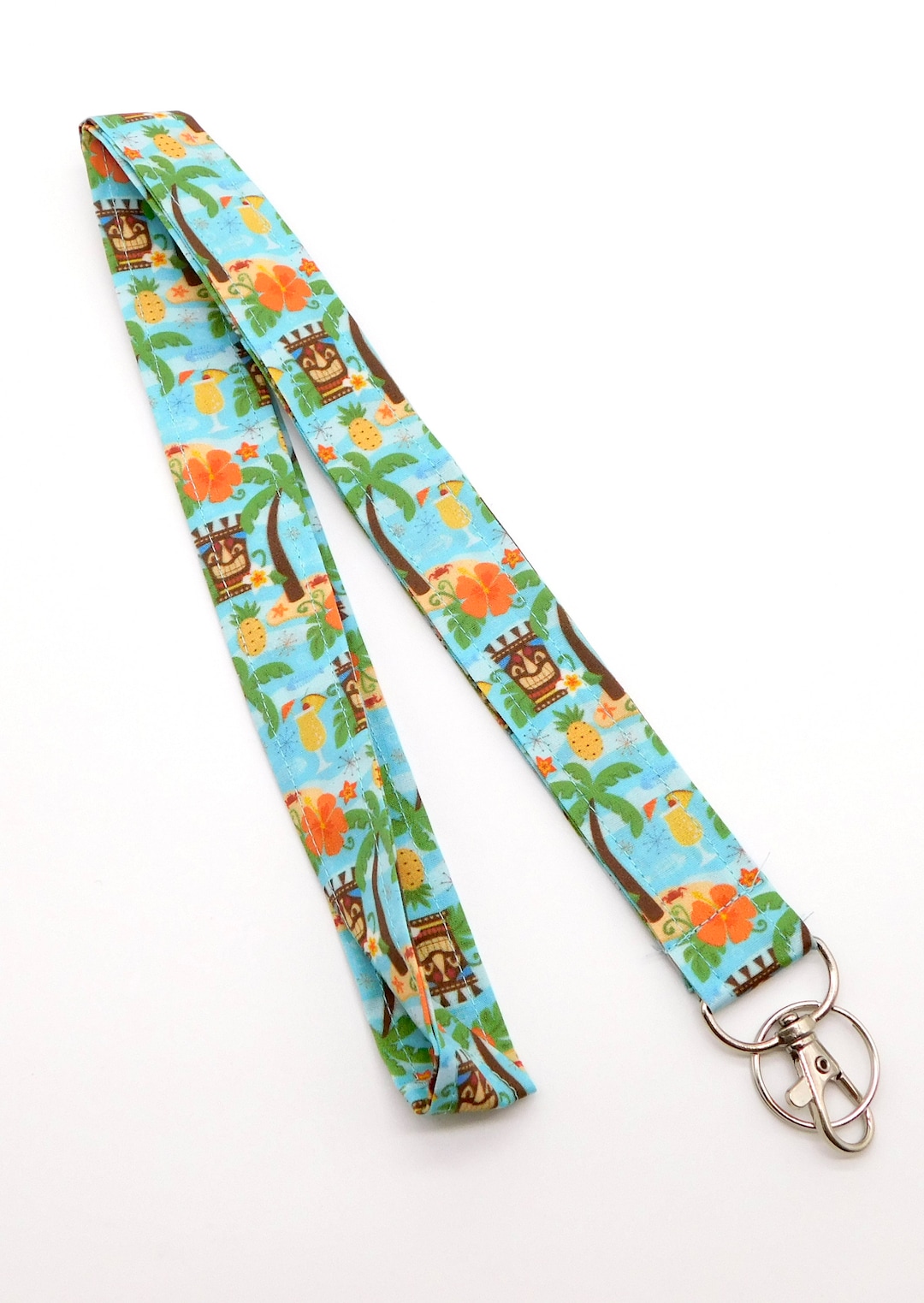 Fun Tiki Bar Lanyard / Summertime Tiki Bar Ocean Lanyard / Lanyard Gift ...
