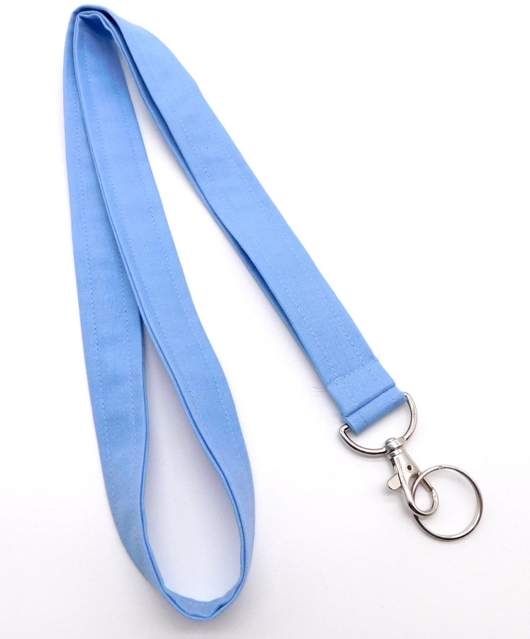 Dusty Blue Solid Lanyard / Teacher Lanyard for Keys / Slim Blue Lanyard ...