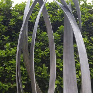 Modern Abstract Grey Large Metal Outdoor Sculpture "storm" by Dustin ...
