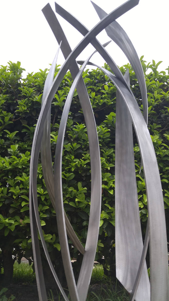 Modern Abstract Grey Large Metal Outdoor Sculpture | Etsy