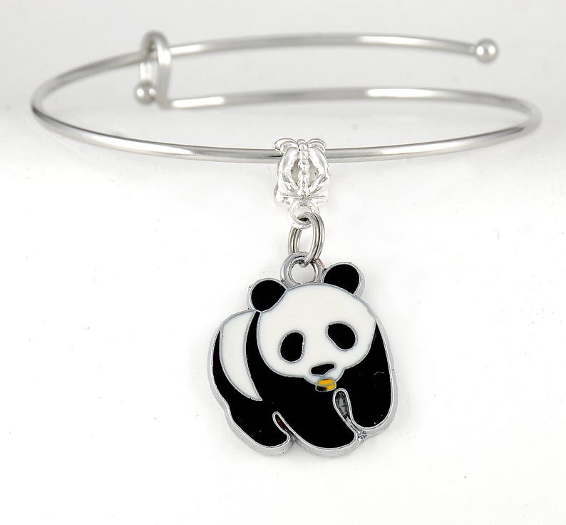 Panda Charm Bracelet Panda Bracelet Endangered Species Bracelet Teddy Bear Bracelet Bear ...