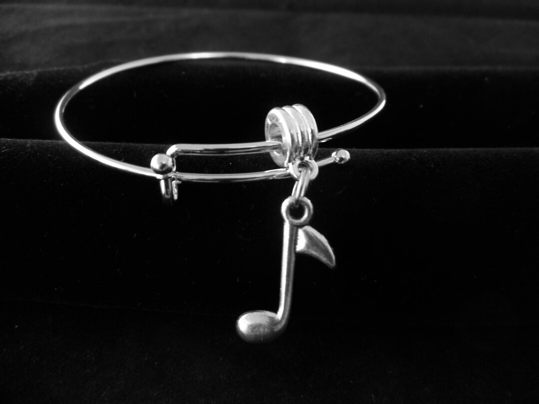 Music Note Bracelet Music Note Charm Bracelet Musical Instruments Band ...
