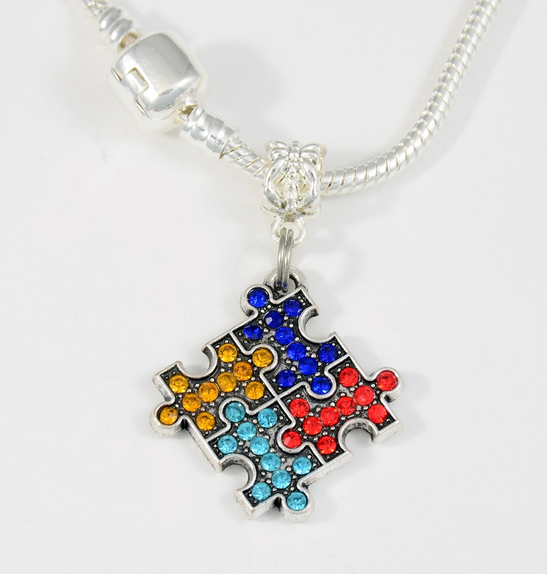 Autism necklace autism awareness puzzle piece necklace - Etsy.de