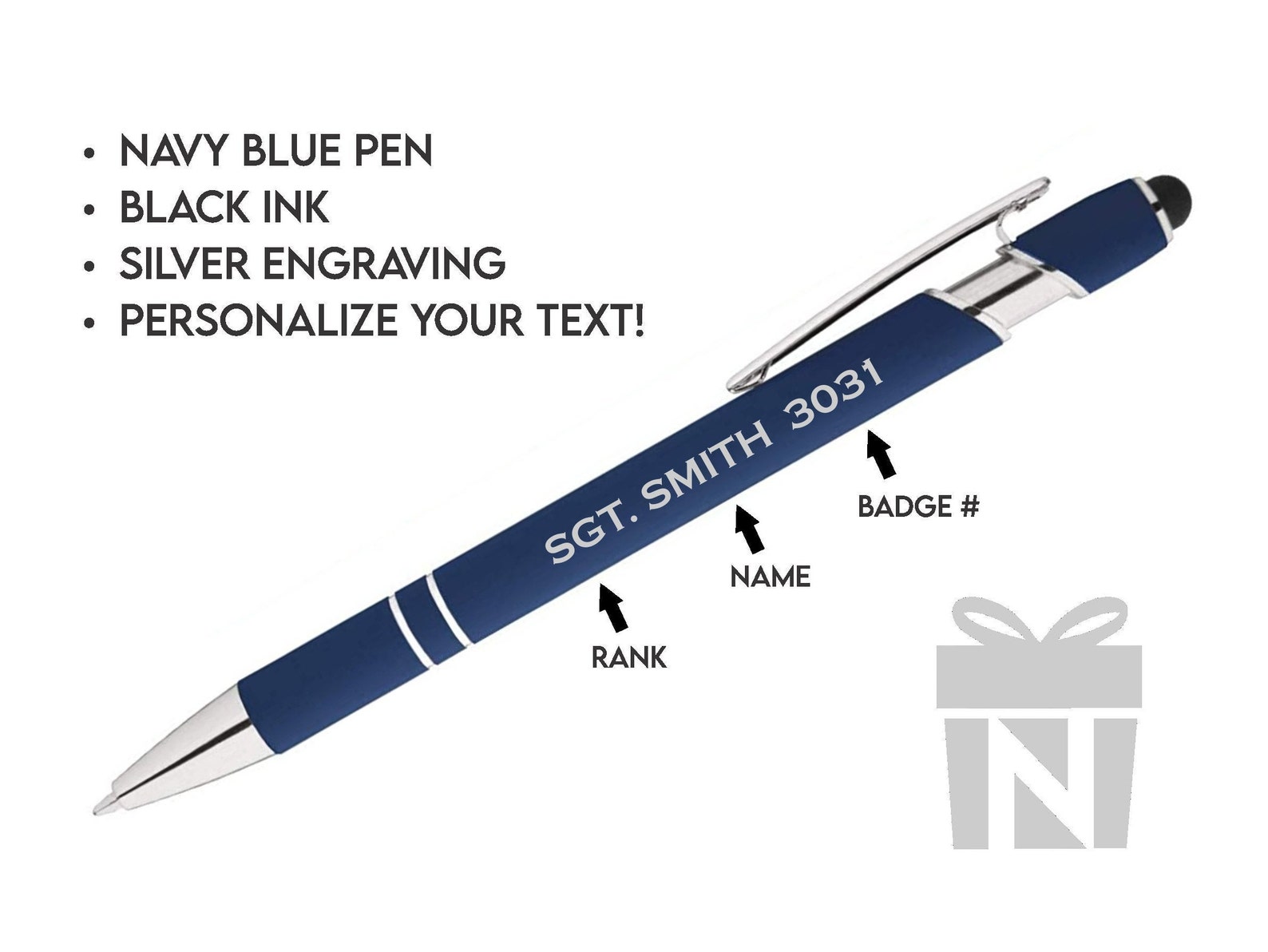 Personalized Ballpoint Pens for Police Officer Firefighter - Etsy