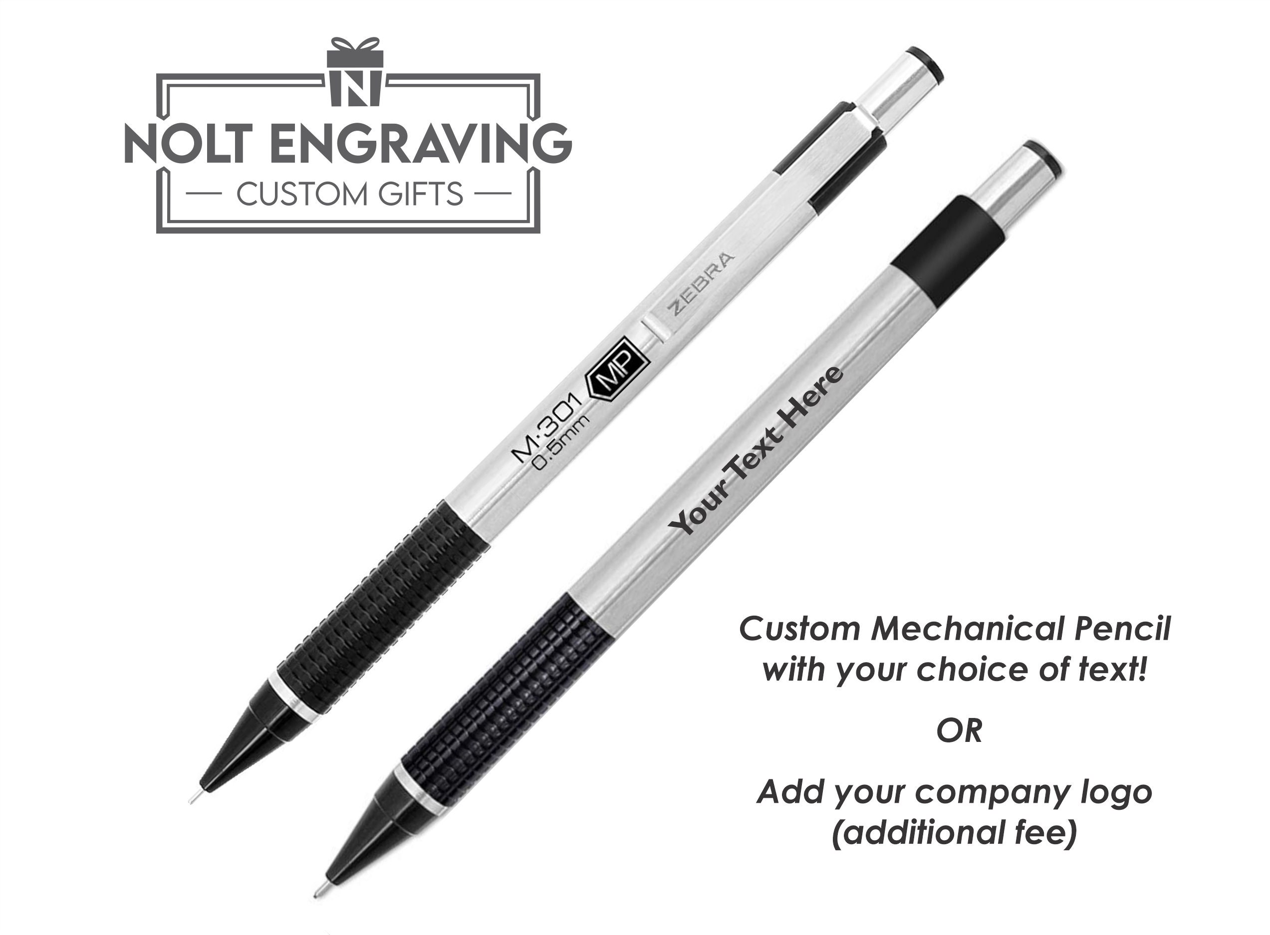 Personalized Zebra M-301 Mechanical Pencil, Add Text, Names, or Company ...