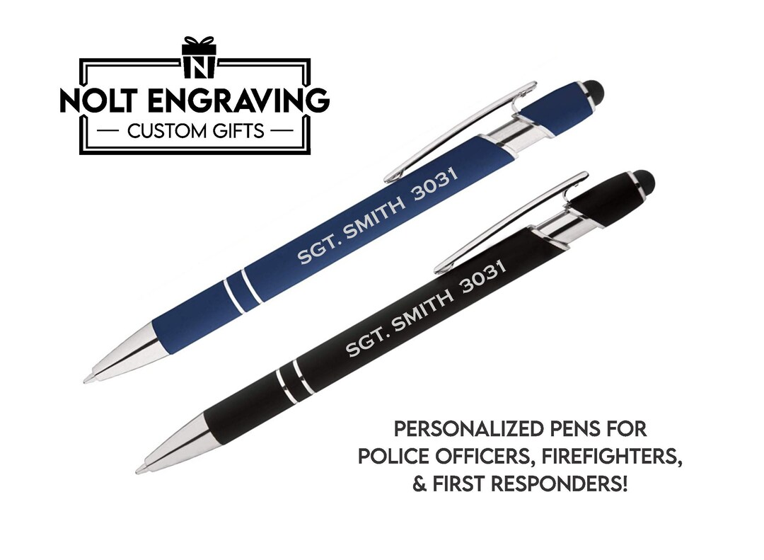 Personalized Ballpoint Pens for Police Officer Firefighter - Etsy