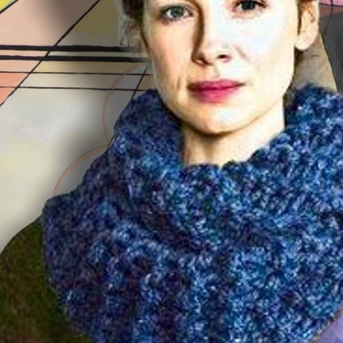 Outlander Cowl Chunky Button Scarf Hand Knitted Neck Warmer | Etsy