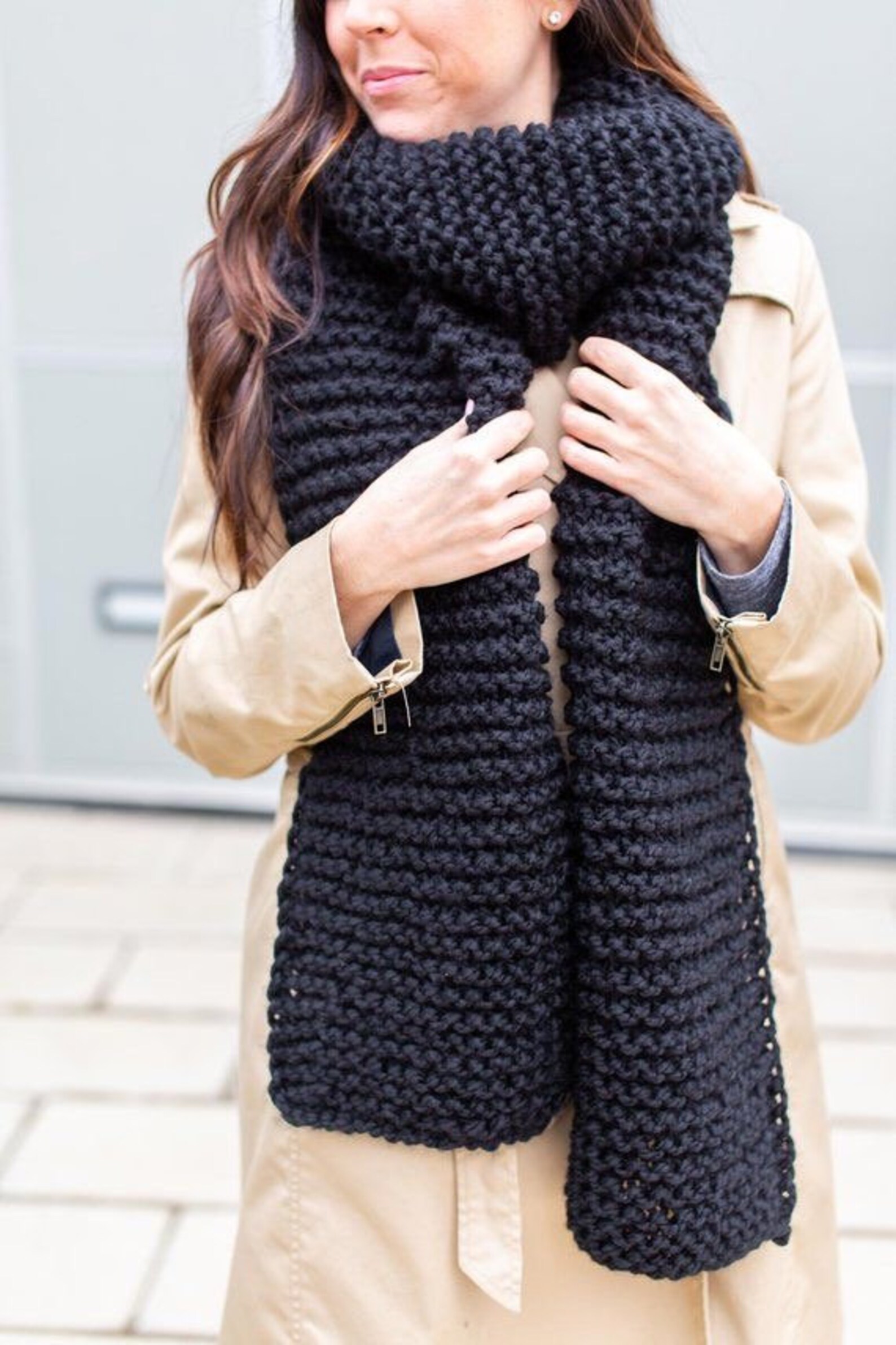 Oversized 7 Feet Long Super Scarf, Soft, Warm Hand Knitted Shawl ...