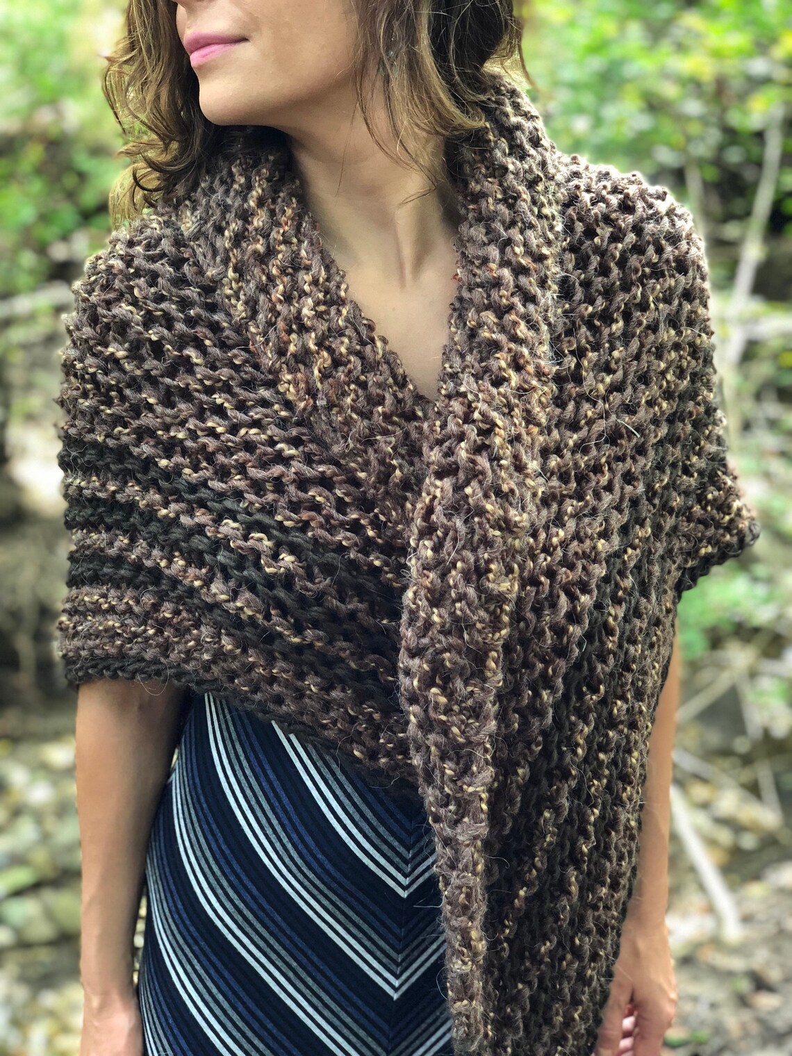 Outlander Knit Shawl Chunky Scarf Hand Knitted Shoulder | Etsy