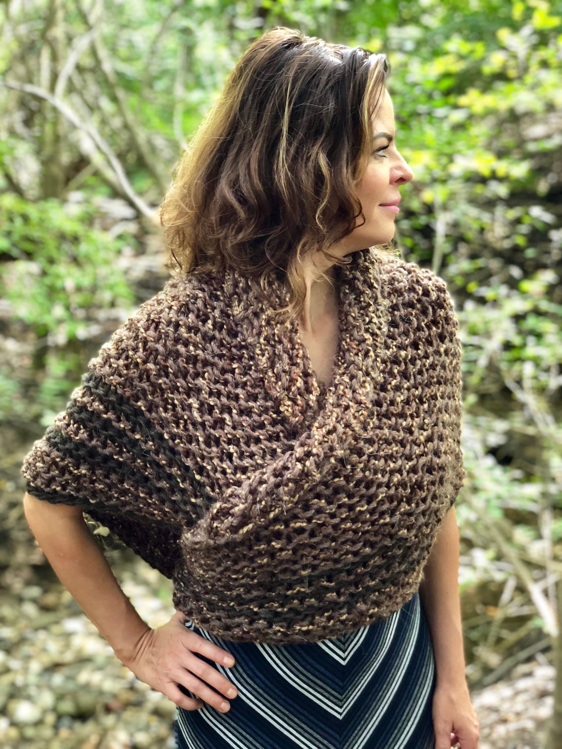 Outlander Knit Shawl, Chunky Scarf, Hand Knitted Shoulder Wrap, Neck ...