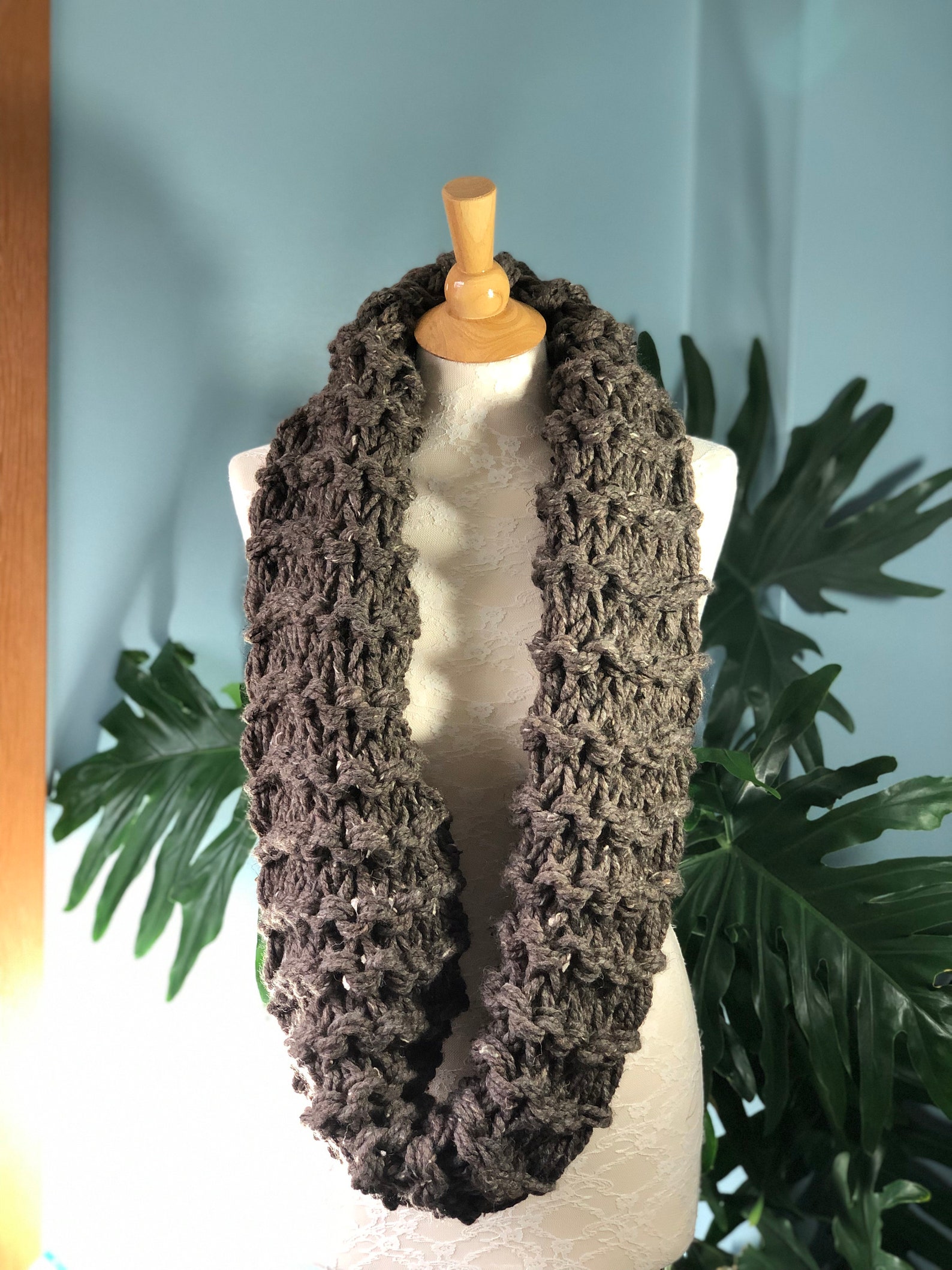 Outlander Briannas Cowl Chunky Scarf in the Original Brown - Etsy