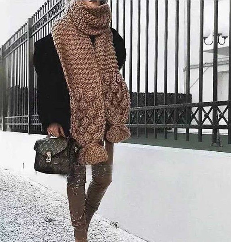 Super Oversized Scarf Luxurious Extra Long Hand Knitted - Etsy